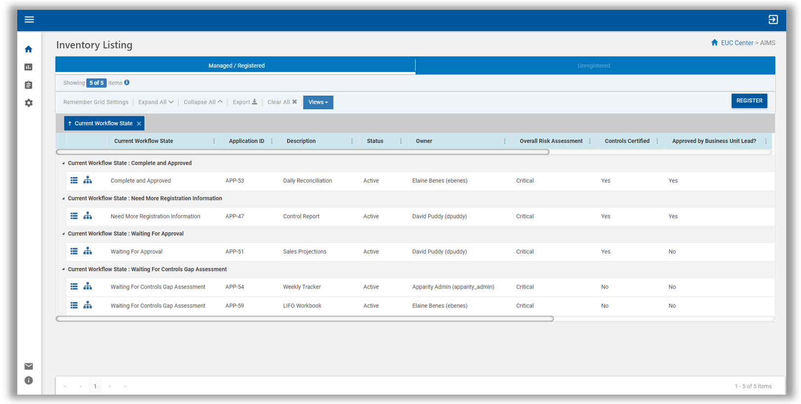 Apparity Inventory Management System (AIMS) – Apparity, LLC
