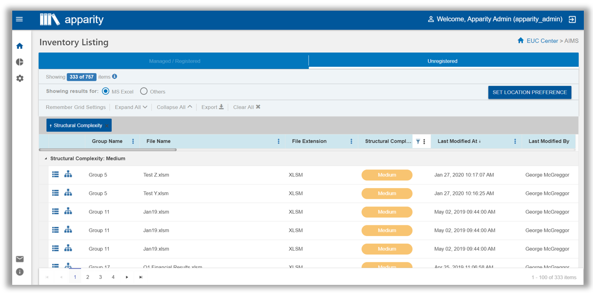 Viewing Discovery Results – Apparity, LLC