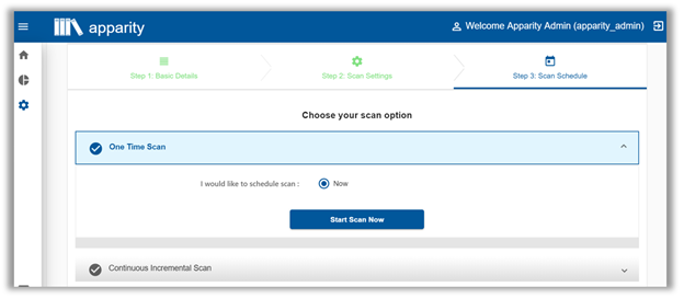 Initiating a Discovery Scan – Apparity, LLC