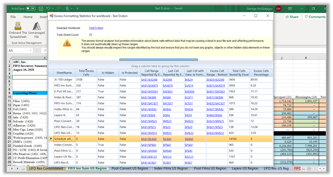 Excess Format Analyzer – Apparity, LLC